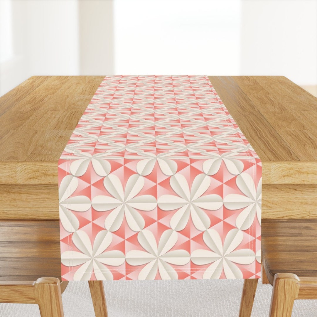 Geo Floral Table Runner Paper Flower 3d by Pakanta_handmade - Etsy