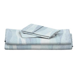 Minimal Coastal Sheets - Sky Blue Wave by Wren_leyland - Ocean Nautical ...
