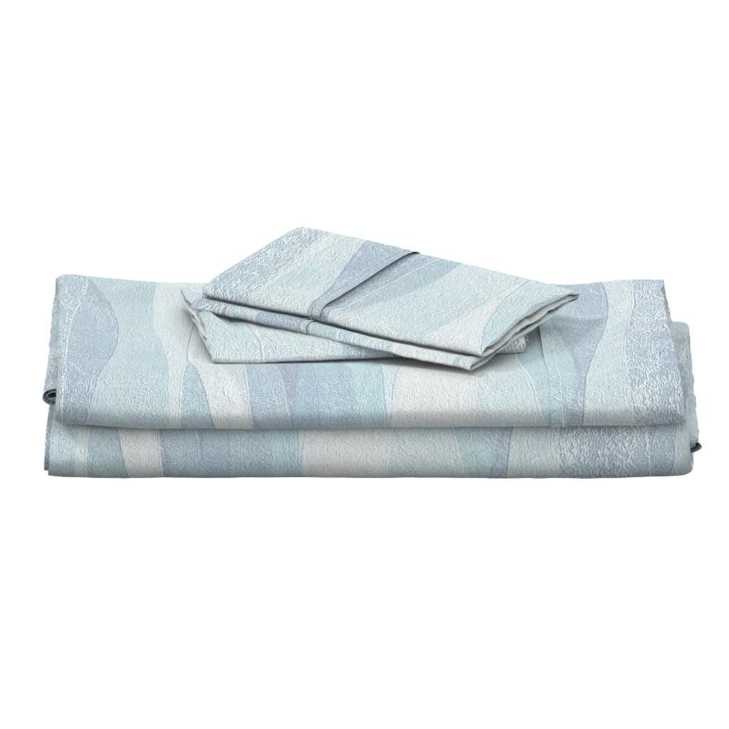 Minimal Coastal Sheets - Sky Blue Wave by Wren_leyland - Ocean Nautical ...