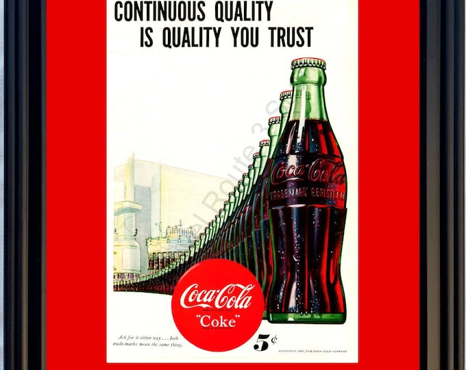 1947 Coca Cola Bottle Assembly Line Vintage Ad Coke Continuous Quality ...