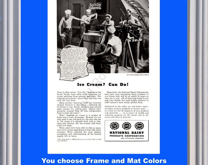 1945 WWII WW2 Sailors Milk Vintage Ad Navy Dairy Kraft Sealtest Breyers ...