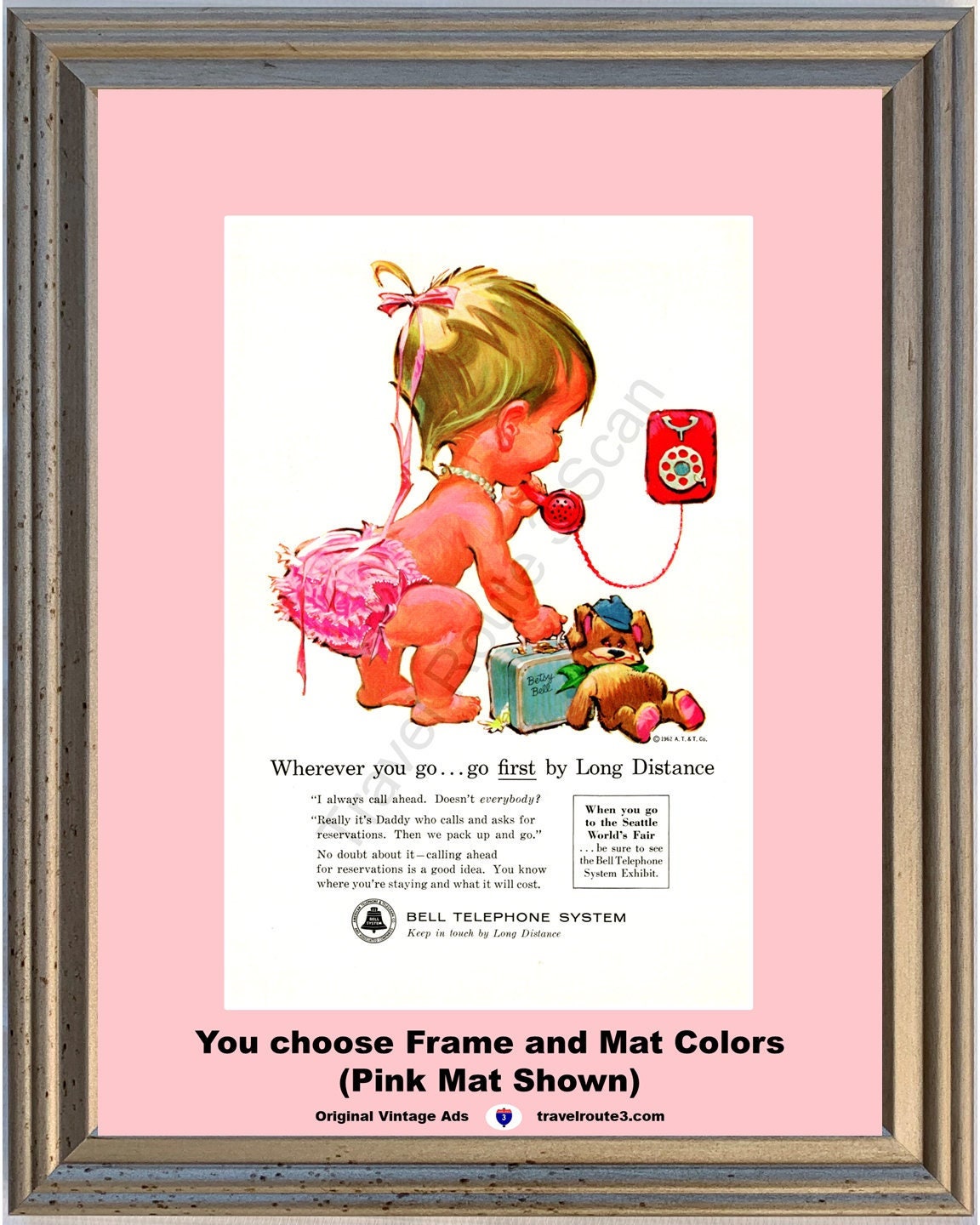 1962 Bell Telephone Baby Phone Call Vintage Ad Rotary Dial Betsy Bell ...