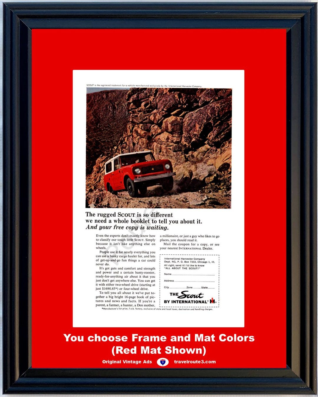 1964 International Harvester Scout Vintage Print Ad IH Rugged 4 Four ...
