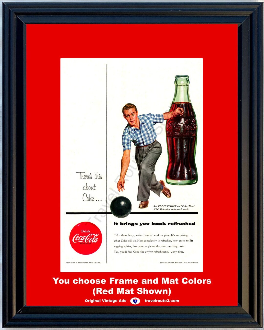 1954 Coca Cola Bowling Vintage Ad Coke Bowler Ball Bottle Drink ...