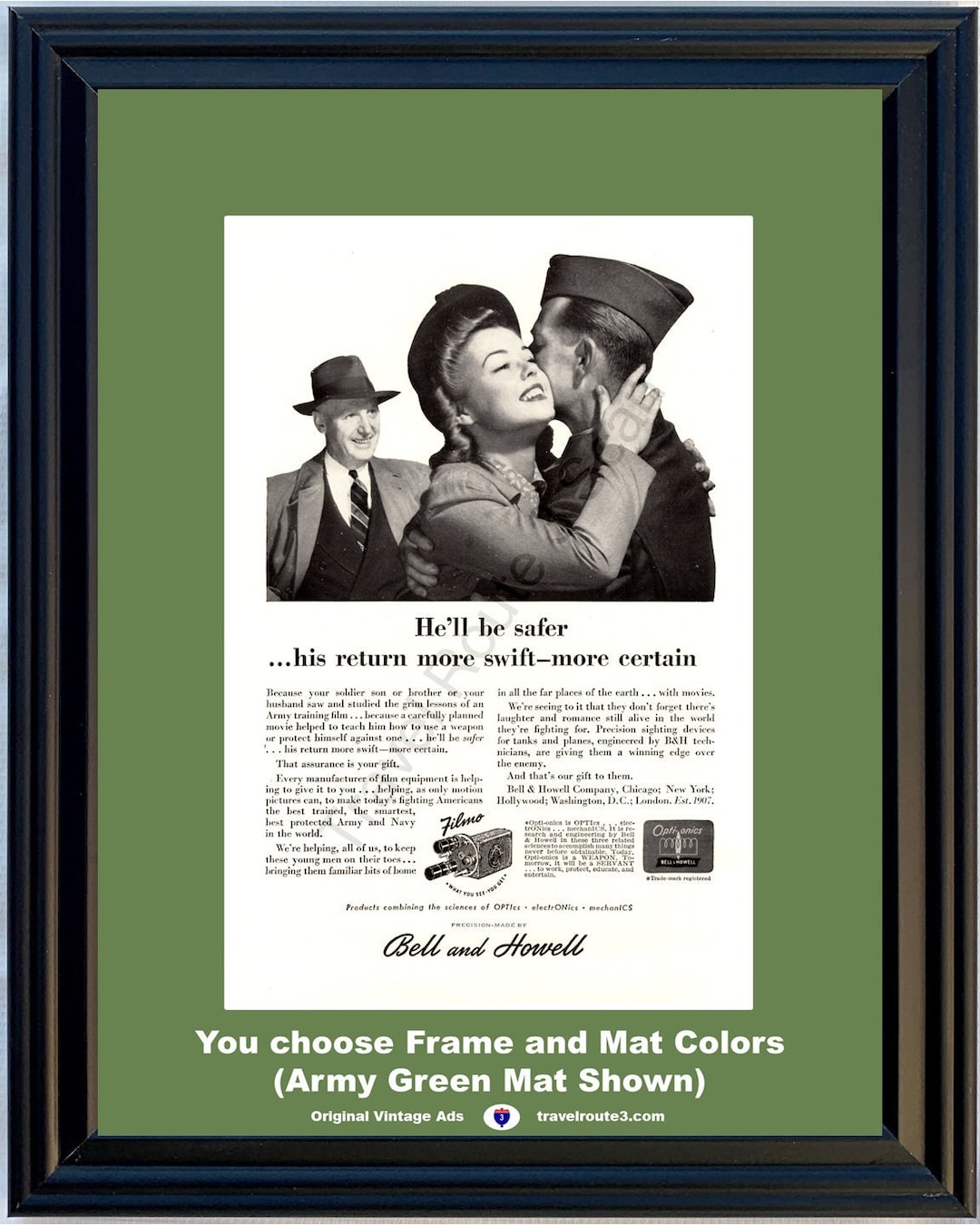 1944 WWII WW2 Army Training Movies Vintage Ad Soldier Deployment Bell ...