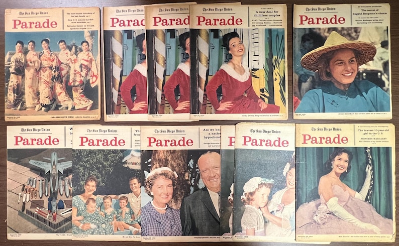 1958 Parade San Diego Union Vintage Sunday Newspaper Insert 58 *free ...