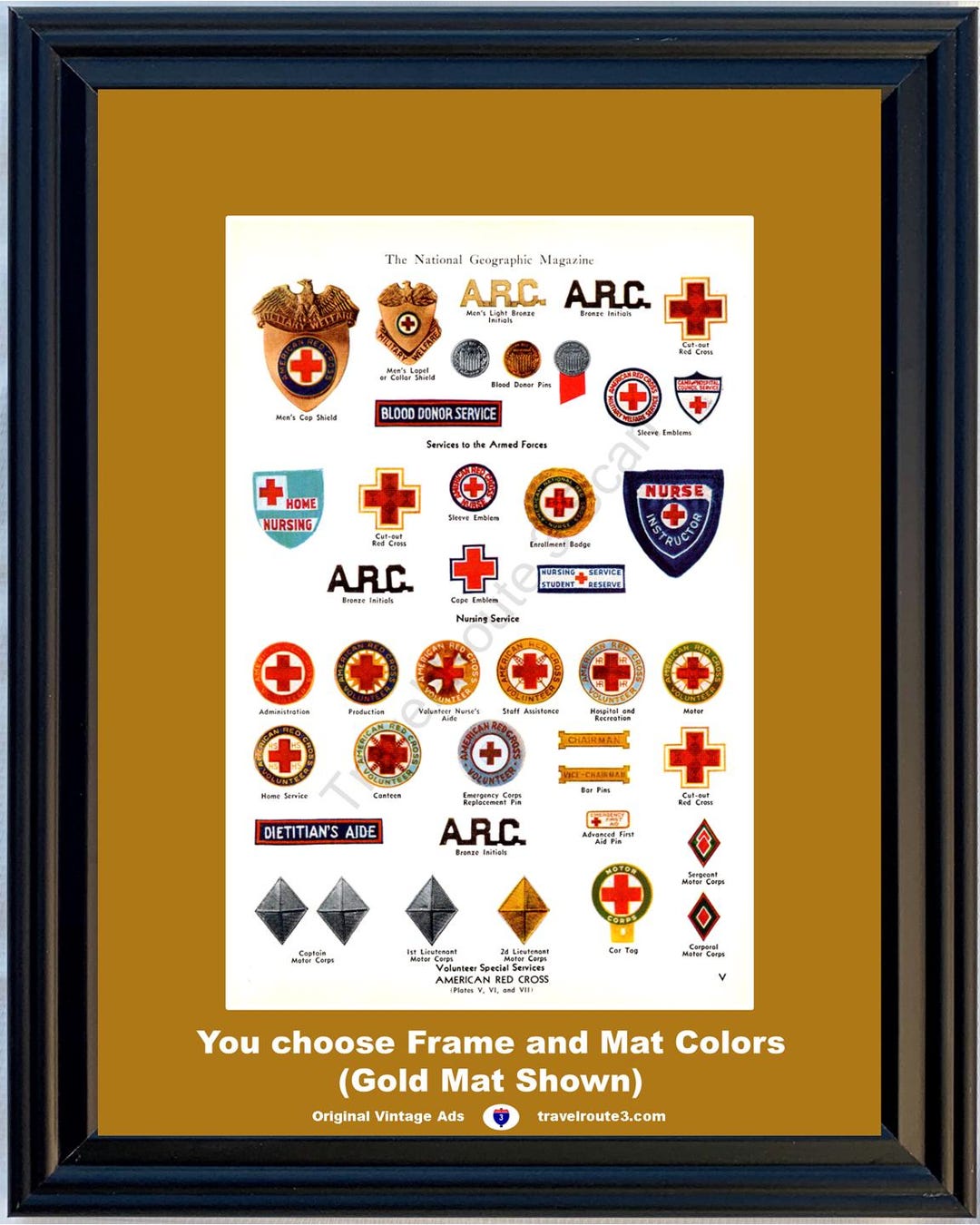 1943 American Red Cross WW2 Vintage Print World War II 2 WWII Nurse ...