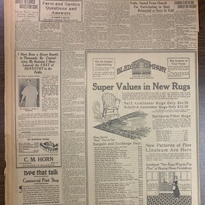 1922 March 5th 5 Section 2 100 Year Old Newspaper Vintage Old ...