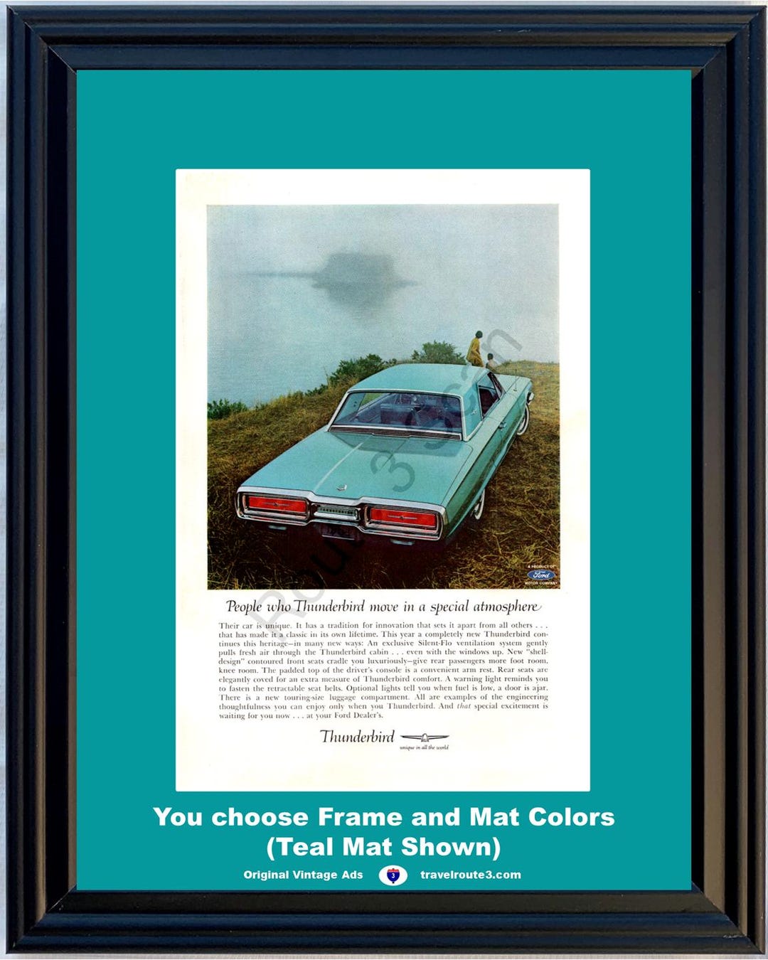 1964 Ford Thunderbird T-bird Vintage Print Ad Tbird Tail Lights ...