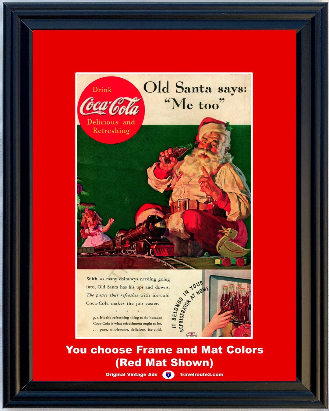 1936 Coca Cola Train Santa Claus Vintage Ad Christmas Me Too ...
