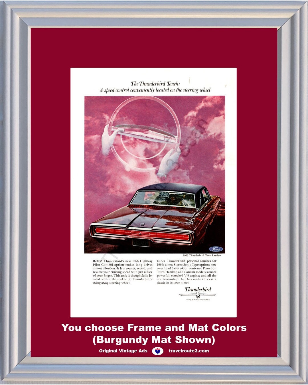 1966 Ford Thunderbird T-bird Tbird Vintage Ad 66 Town Landau Touch ...