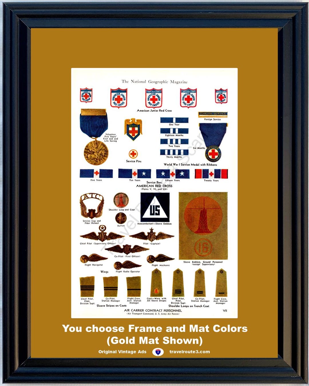 1943 WW2 US Army Air Forces Vintage Print World War II 2 WWII Air ...