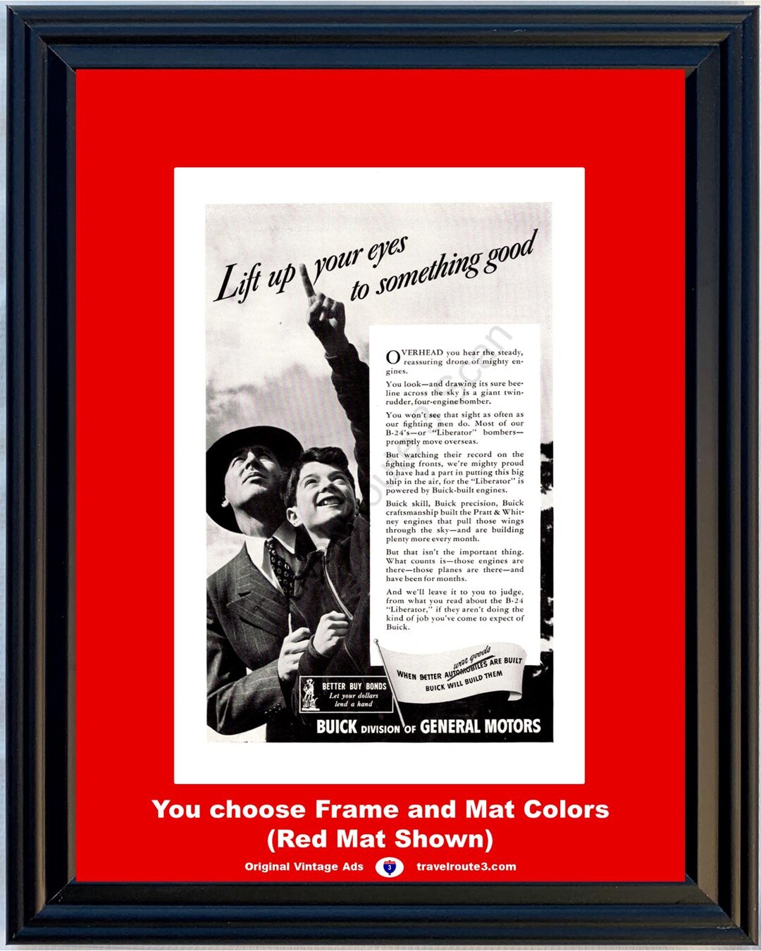 1943 Buick B-24 B24 Liberator WW2 Vintage Ad World War II 2 WWII Bomber ...