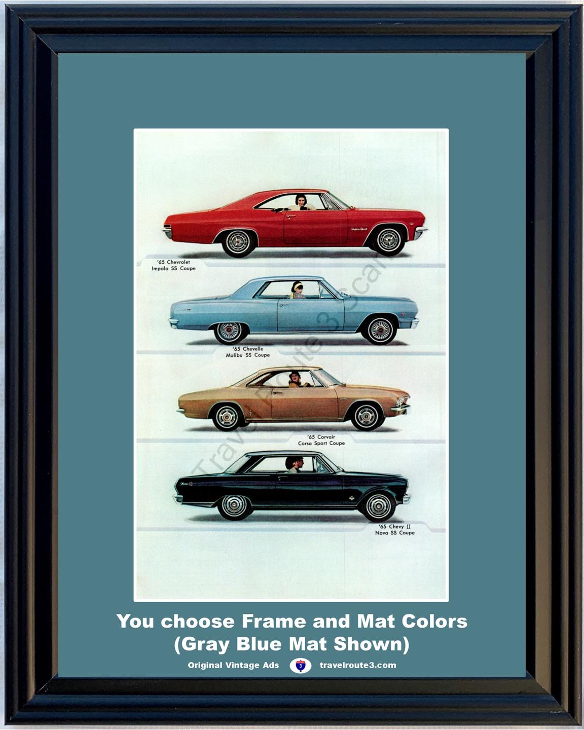 1965 Chevrolet Impala Chevelle SS Vintage Print Ad Malibu SS Corvair ...