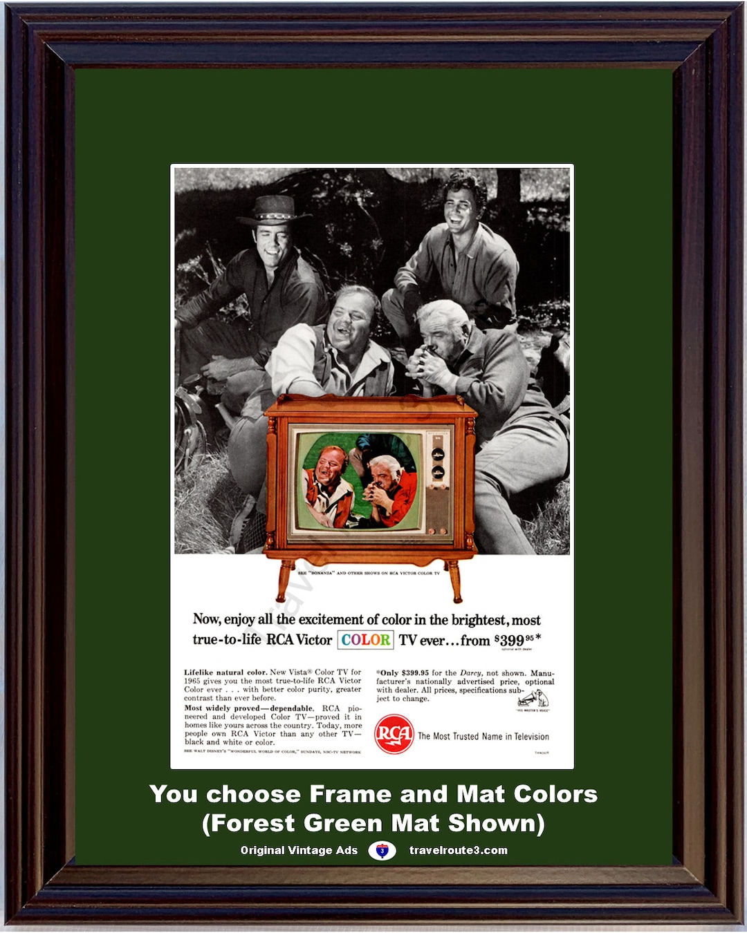 1965 Bonanza RCA Color TV Vintage Ad Victor Television Michael Landon ...