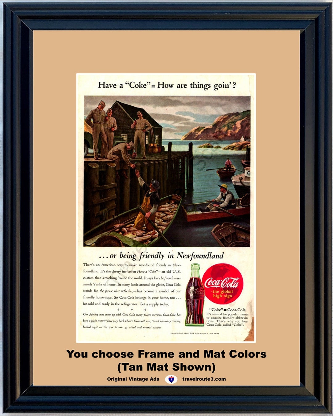 1944 Coca-cola WWII WW2 Newfoundland Vintage Ad Coke World War II 2 ...