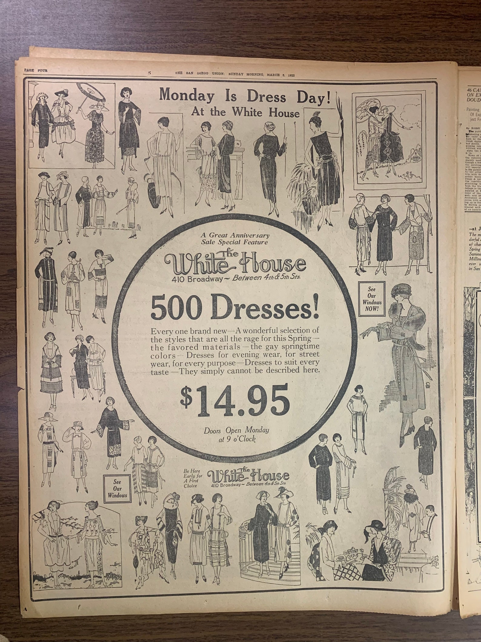 1922 March 5th 5 Section 3 100 Year Old Newspaper Vintage Old ...