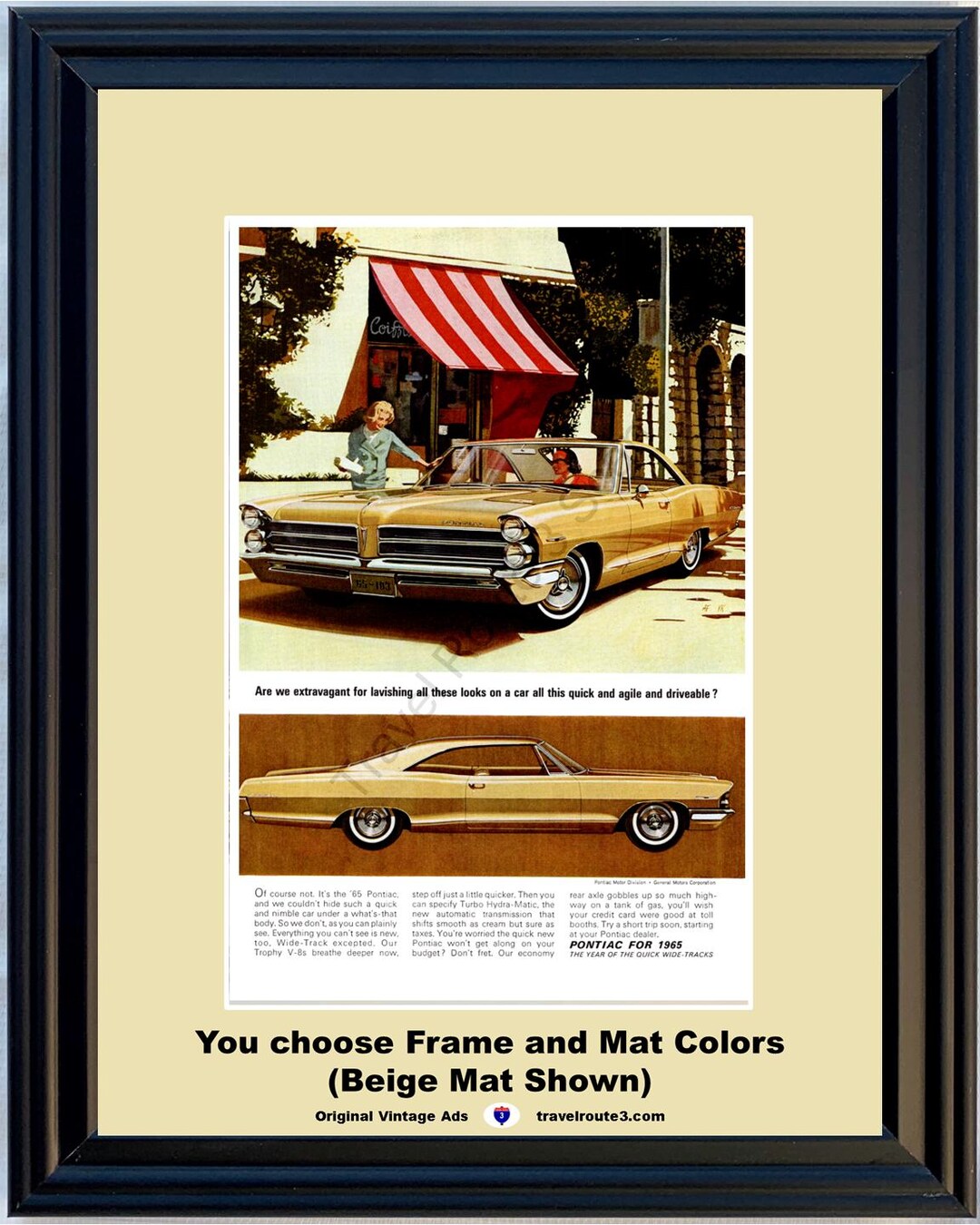 1965 Pontiac Catalina Vintage Print Ad Wide Track 2 Two Door Hardtop ...