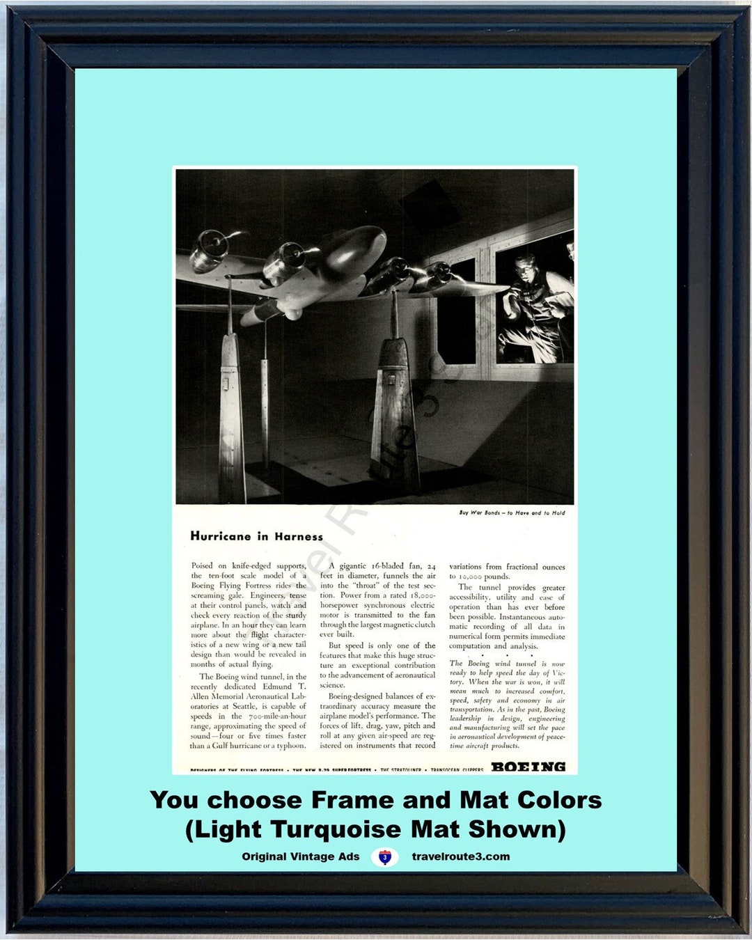 1944 Boeing B-17 Wind Tunnel WWII WW2 Vintage Ad World War II 2 B17 ...