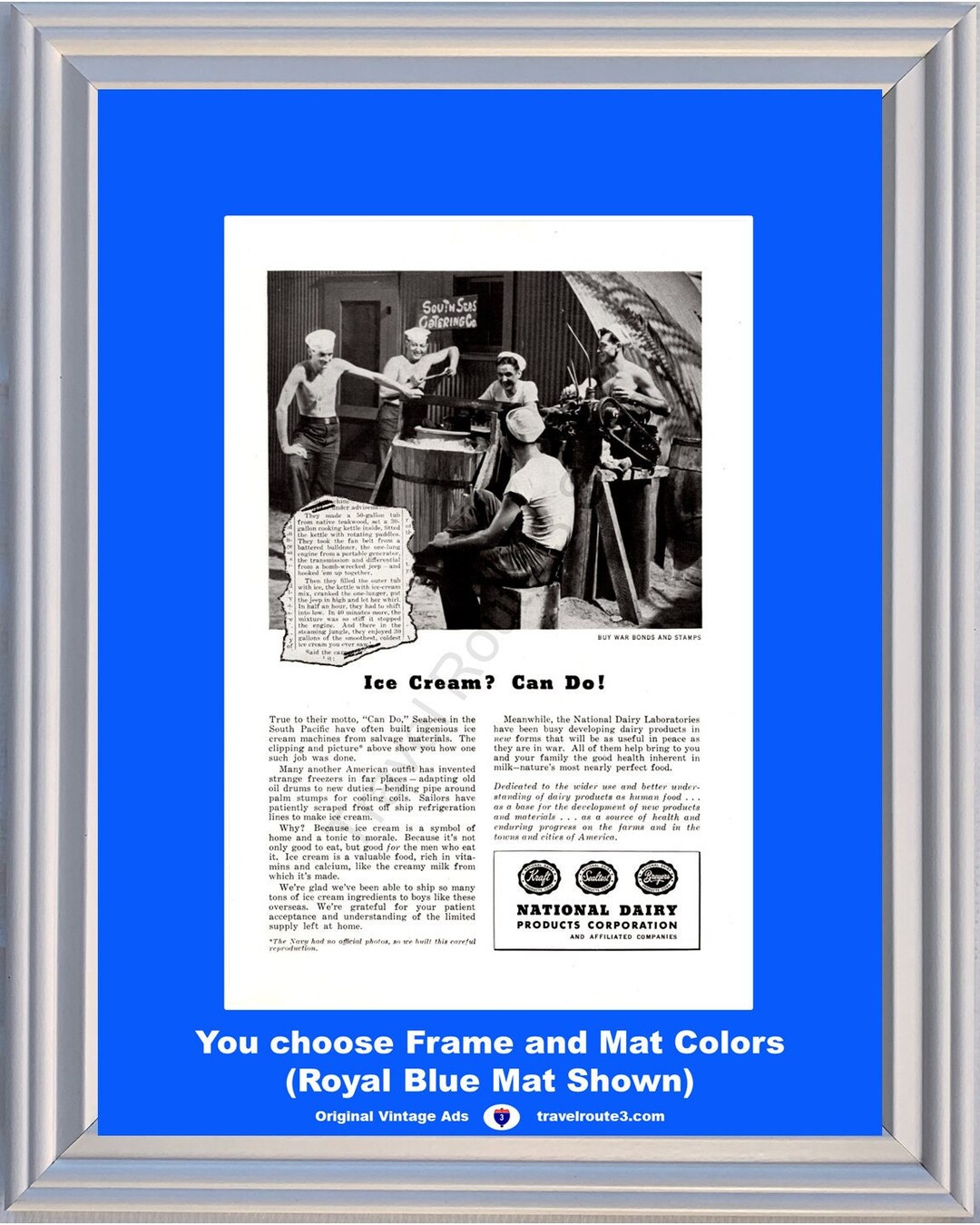 1945 WWII WW2 Sailors Milk Vintage Ad Navy Dairy Kraft Sealtest Breyers ...