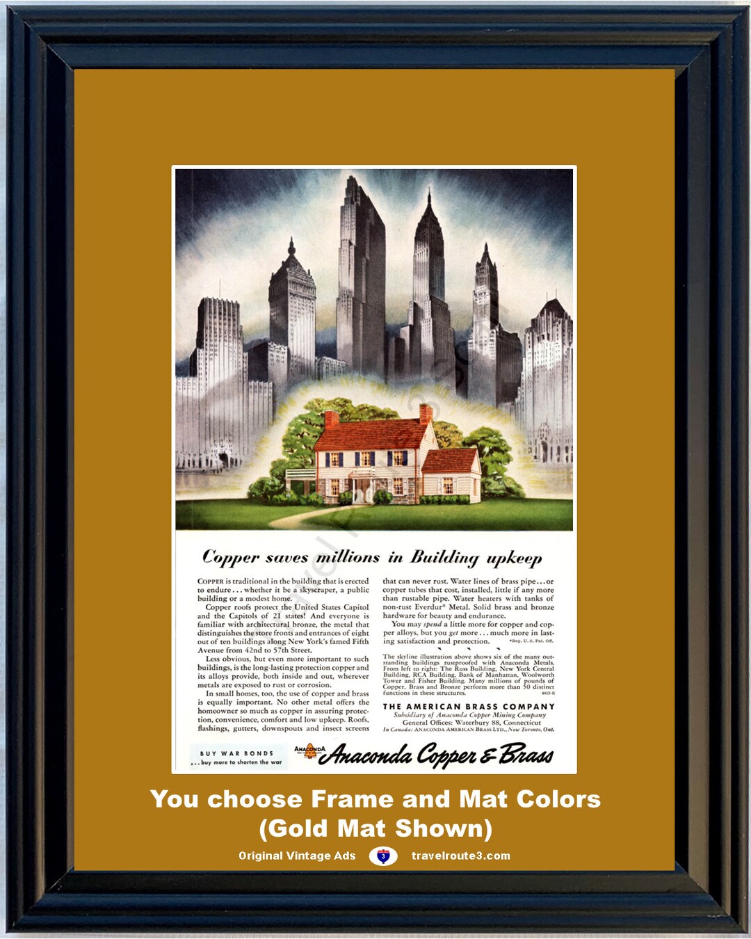 1945 WW2 Anaconda Copper & Brass Vintage Ad Russ New York Central RCA ...