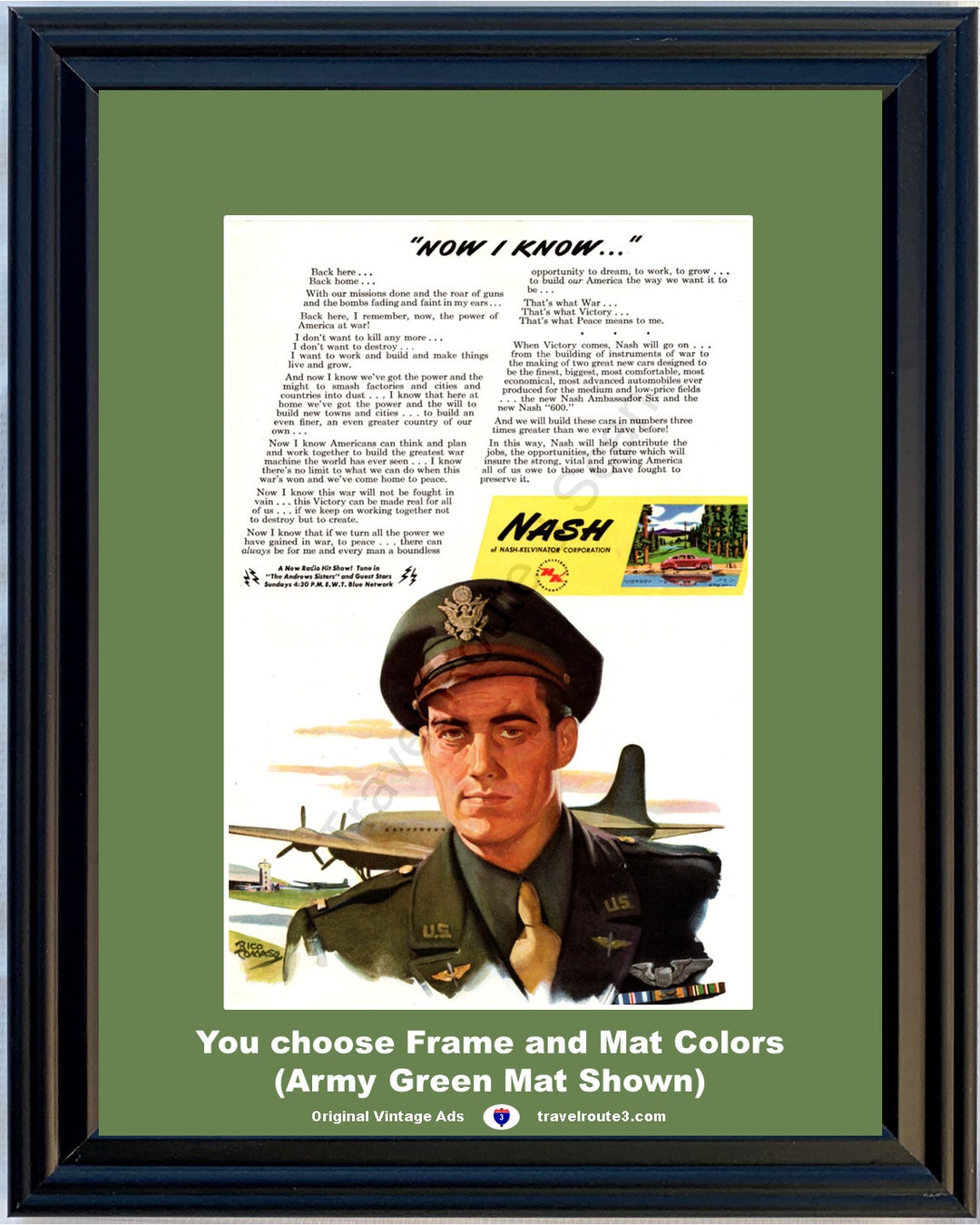 1945 WWII WW2 Nash Back Home Vintage Ad American Dream Victory Peace ...