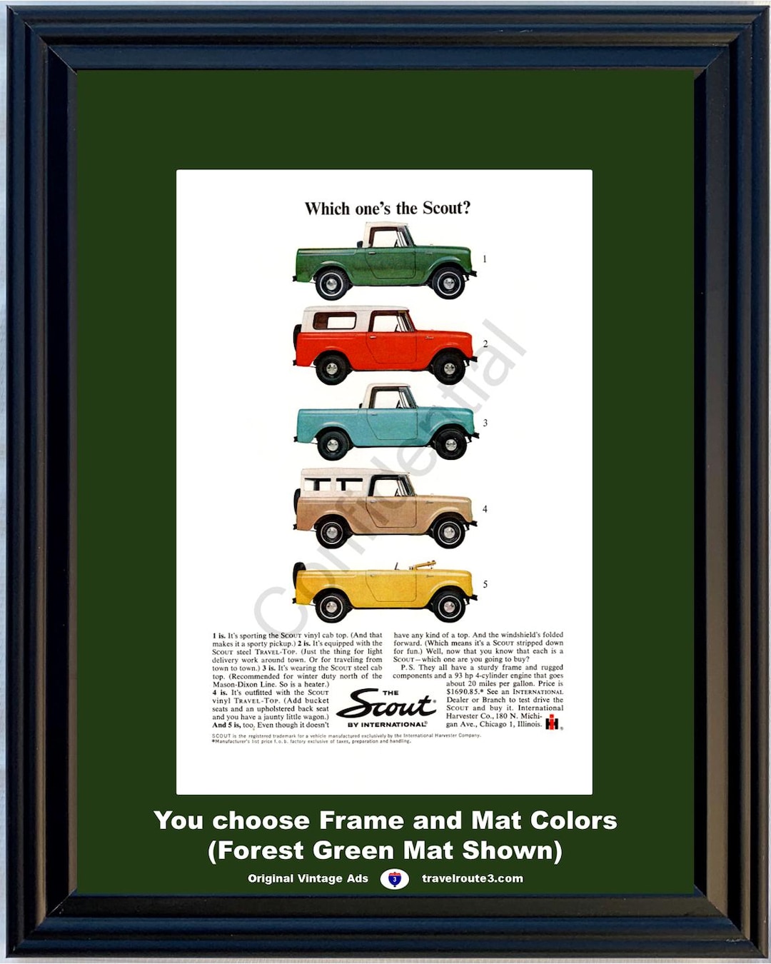 1964 International Scout Vintage Print Ad IHC IH Vinyl Steel Cab Travel ...