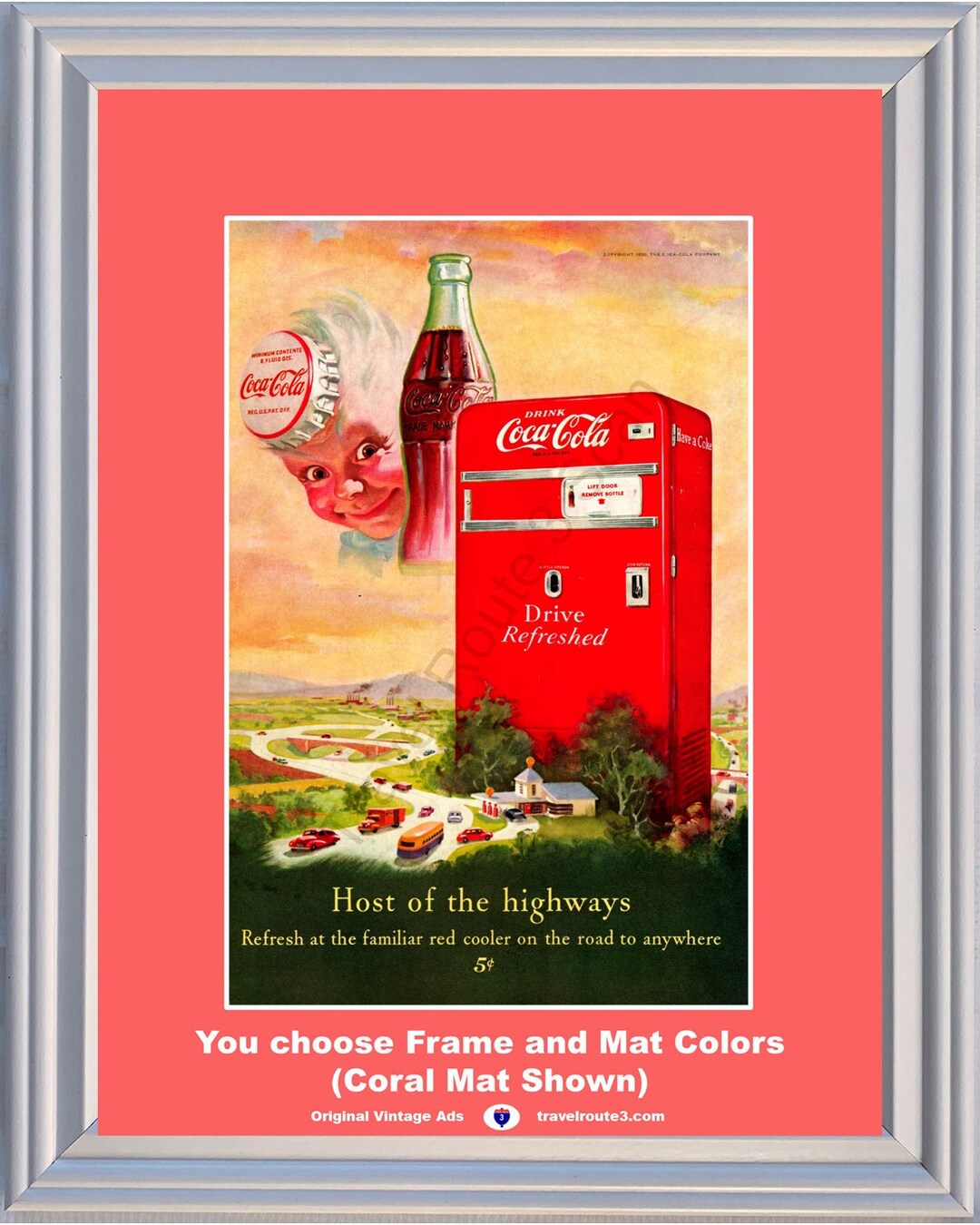 1950 Coca Cola Machine Vintage Ad Host of the Highways Have a Coke Ice ...