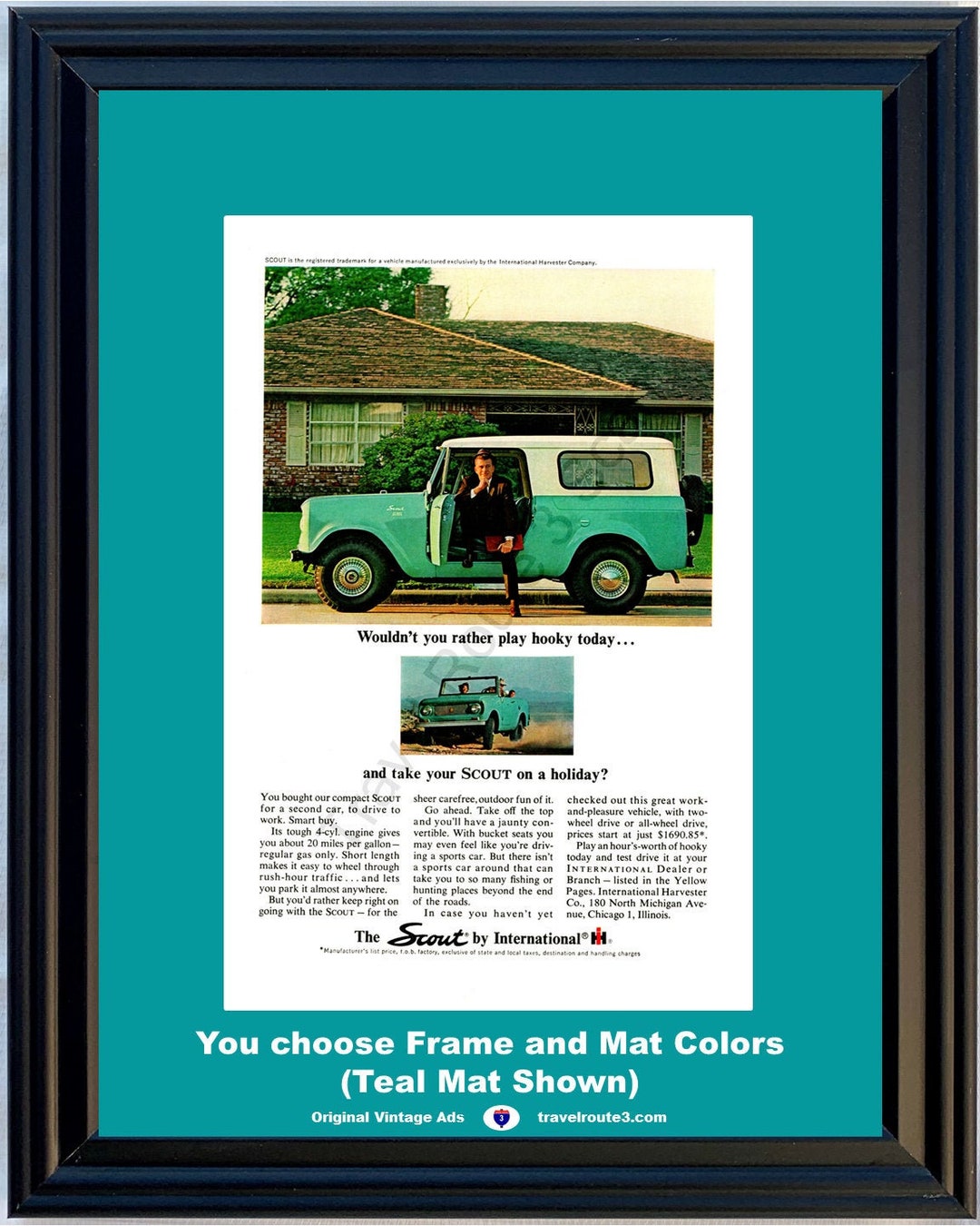 1964 International Harvester Scout Vintage Ad 64 IH Holiday *you Choose ...