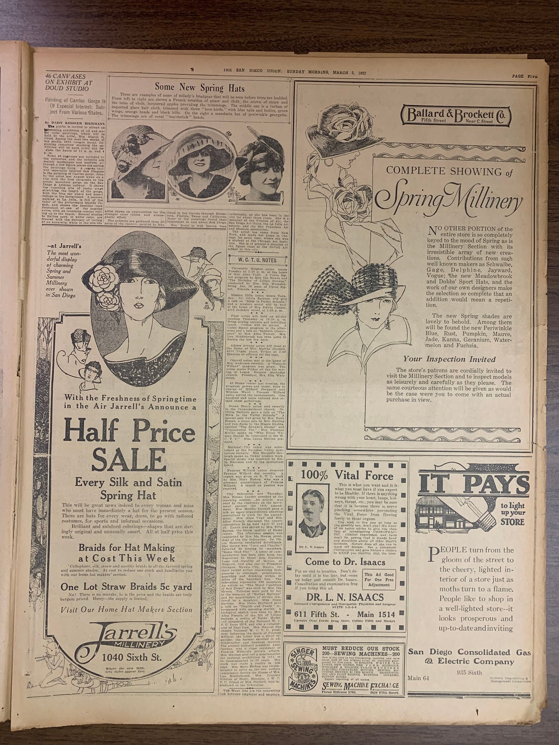 1922 March 5th 5 Section 3 100 Year Old Newspaper Vintage Old ...