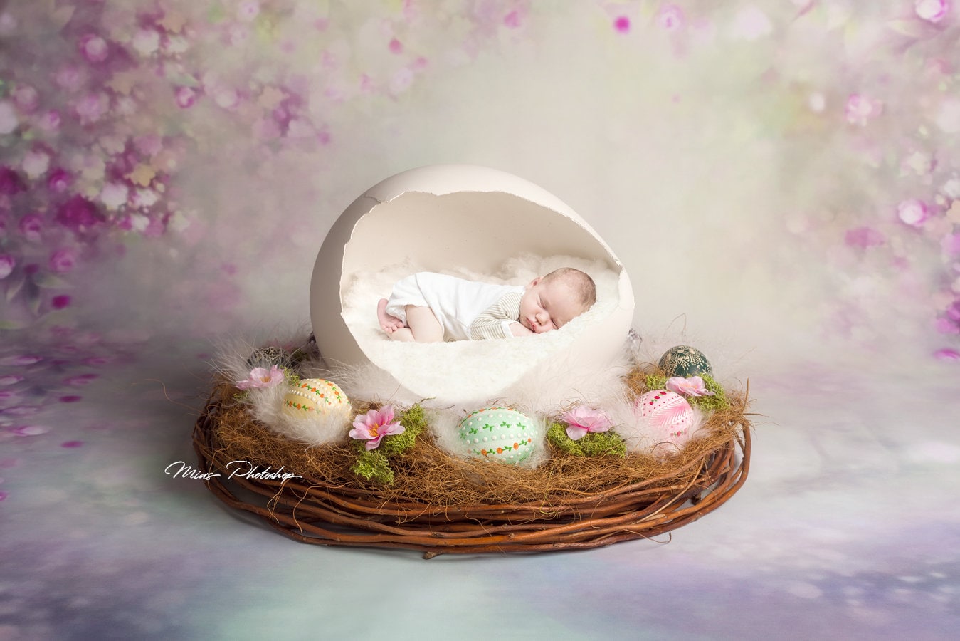 PSD & JPG Easter Digital Background Newborn Digital Backdrop | Etsy