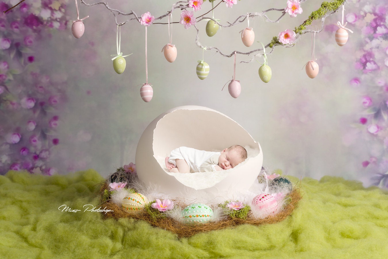 PSD & JPG Easter Digital Background Newborn Digital Backdrop - Etsy