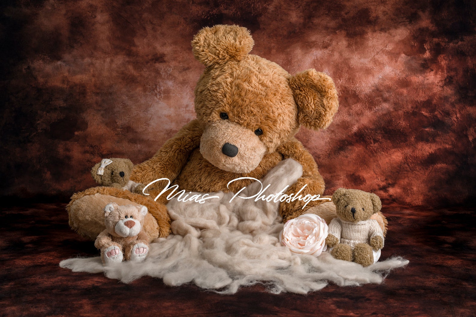 PSD & JPG Teddys Digital Background Newborn Digital Backdrop - Etsy