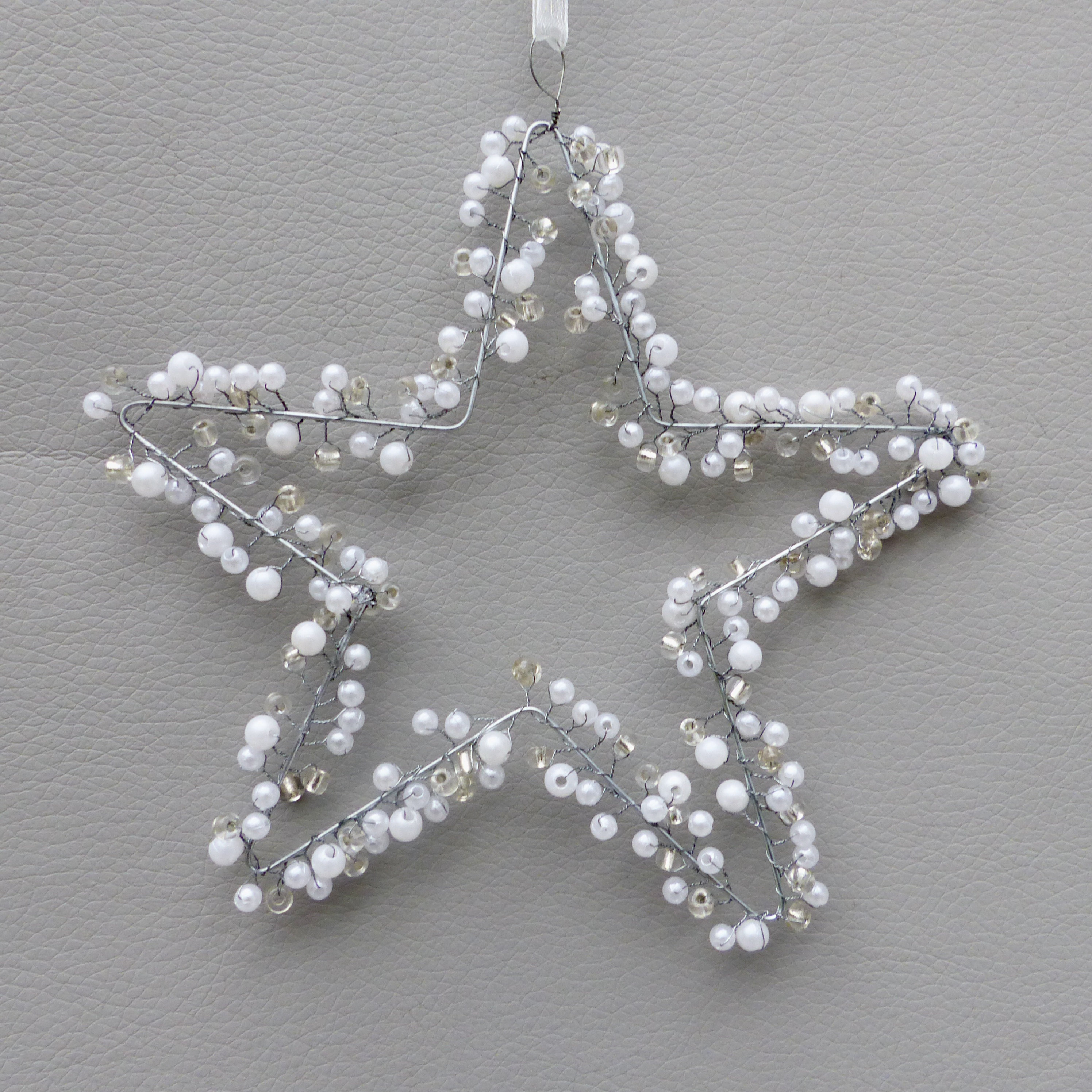 Decorative wire star with beads for window decoration tree | Etsy