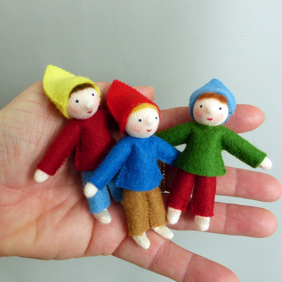 Dwarf, Christmas Elf, Elf Child, Trio for the Seasonal Table in Winter ...