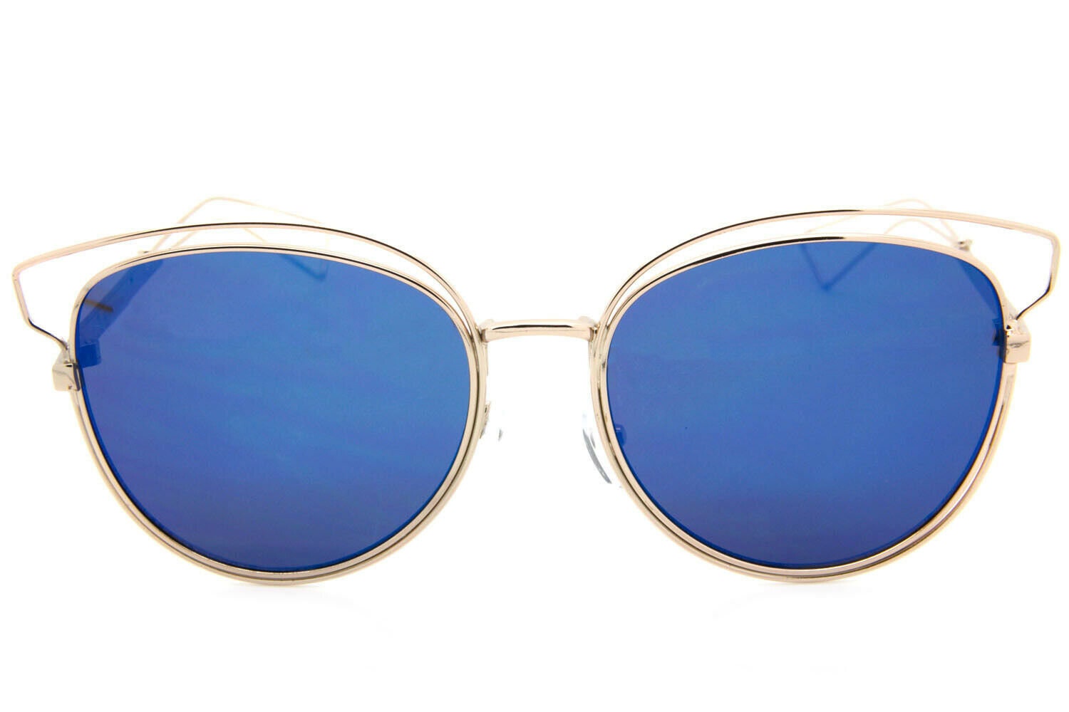 Fashion Cat Eye Sunglasses Women Retro Frame Gold Metal Wire Etsy