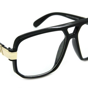 Oversized Men Fashion Eyeglasses Clear Lens Fashion Frames Black Brown ...