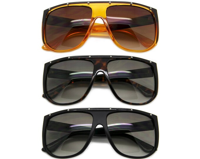 Gradient Oversized Shield Sunglasses Women Fashion Designer - Etsy