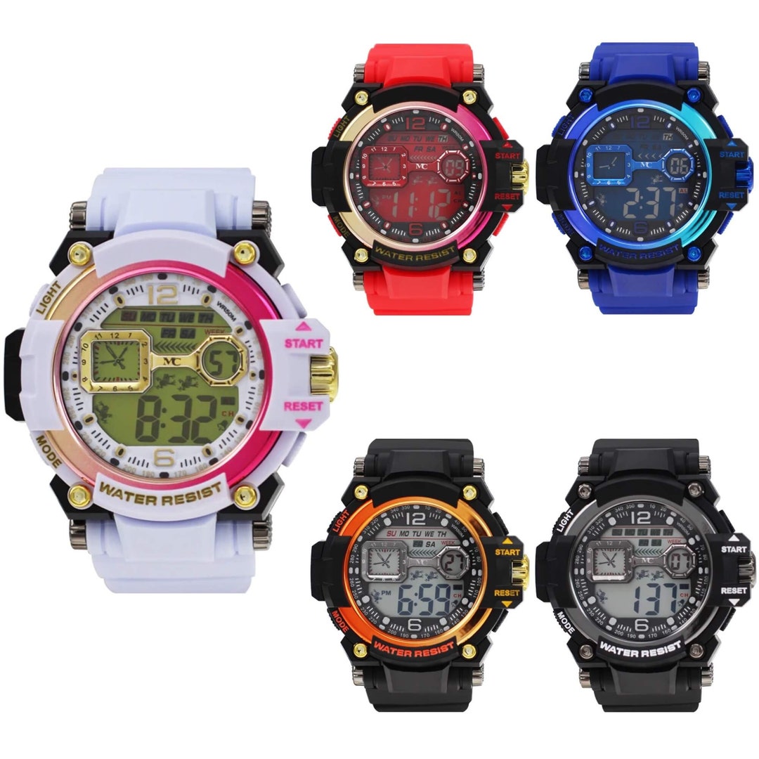53mm Huge Men Digital Sport Watch Water Resistant Alarm LED - Etsy