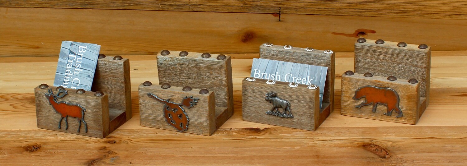 Rustic Business Card Holder - Etsy