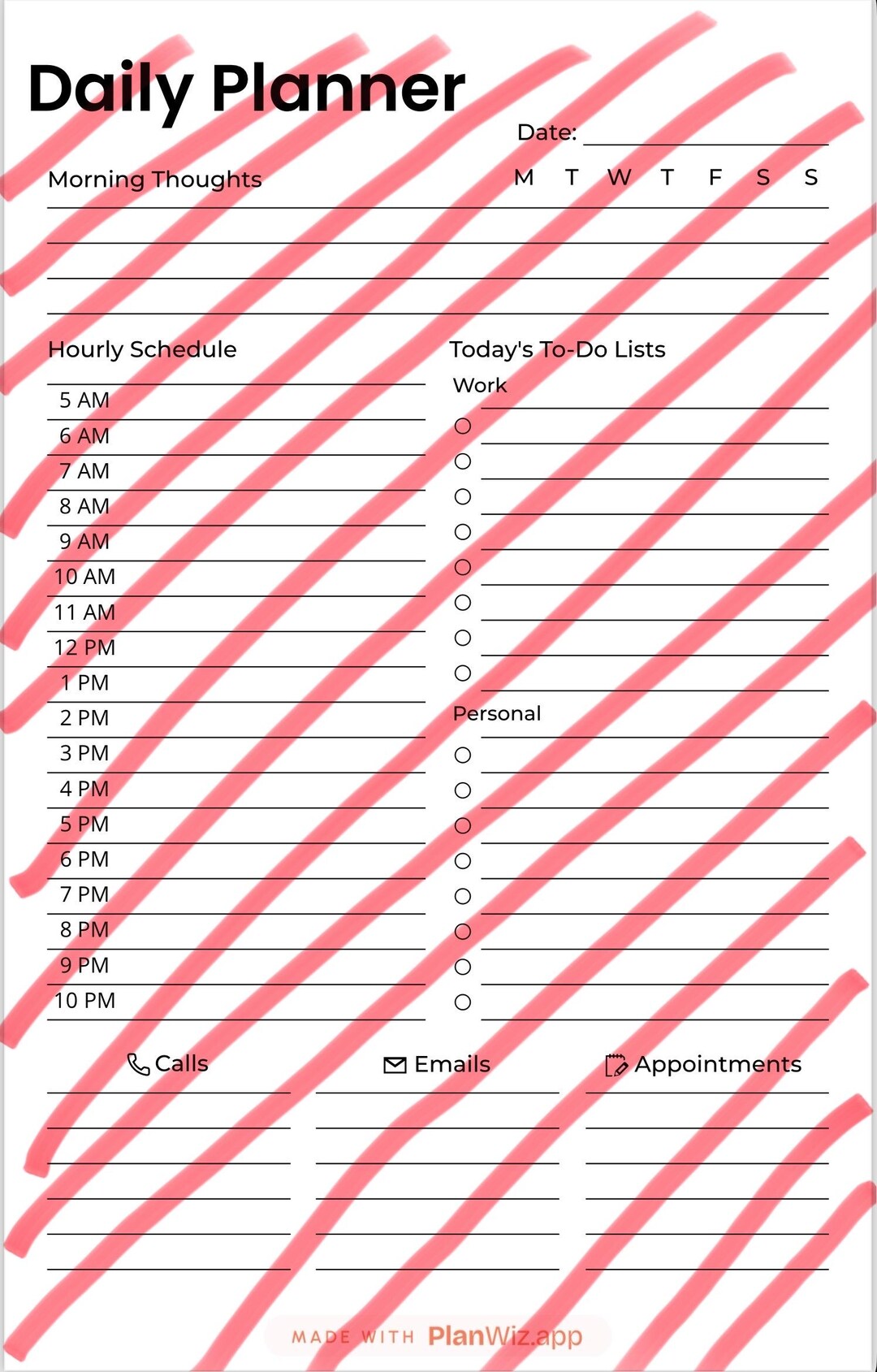 Printable Daily Planner & Day/night Routines - Etsy