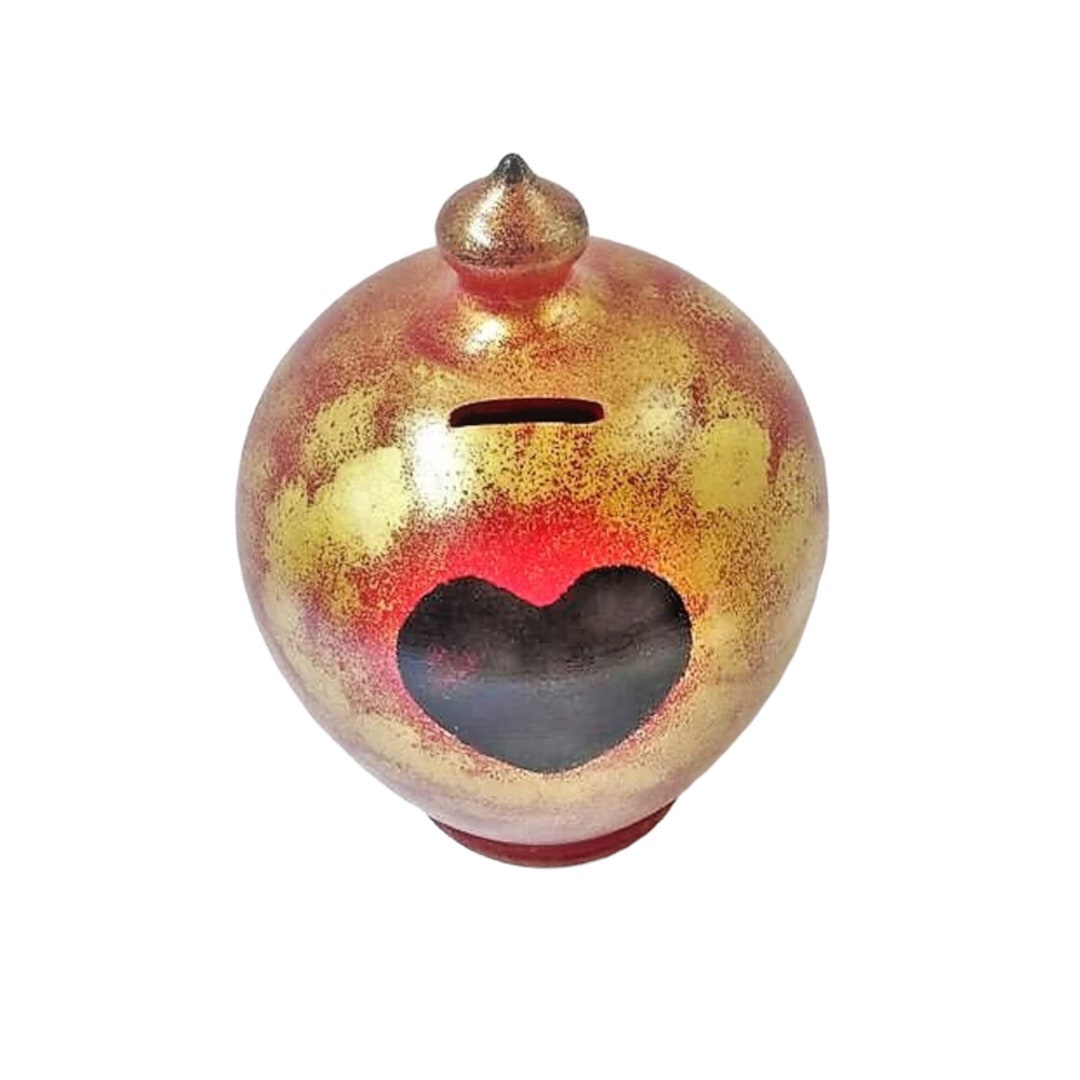 Gothic Piggy Bank, Black Heart, Gothic Love Piggy Bank, Large Piggy ...
