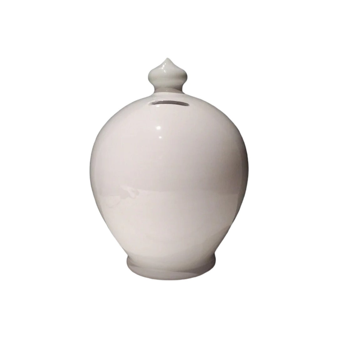 Wedding Money Pot, White Ceramic Piggy Bank With Hole, Large Money Pot ...