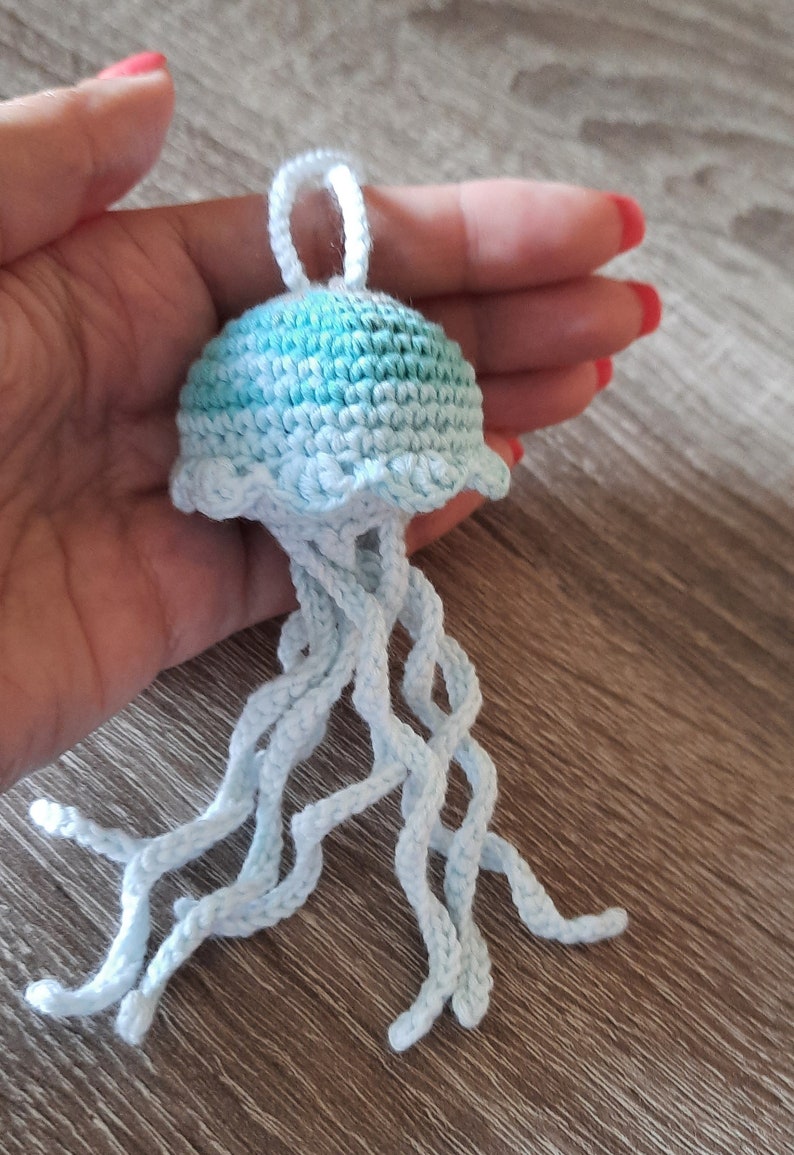 Rear View Mirror Cute Car Accessory Jellyfish Crochet Car | Etsy