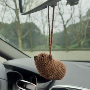 Crochet Rock Hyrax Car Charm: Handmade "wawa Awawa" Animal Keychain - Etsy
