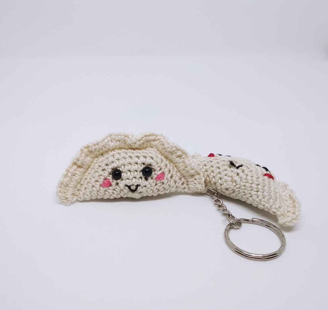 Pierogi keychain crochet for best friend Food ornaments Cute | Etsy