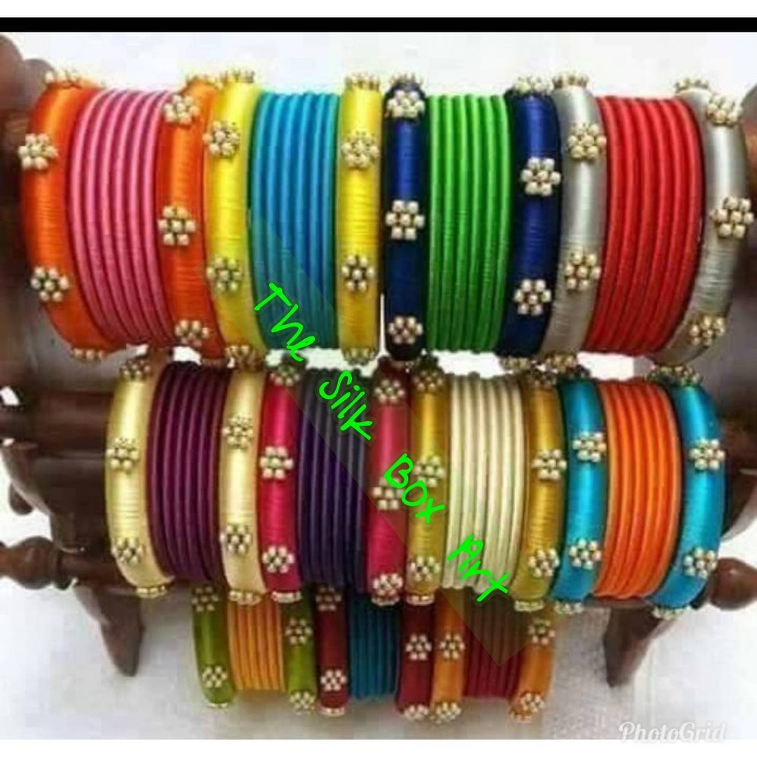 Indian Silk Thread Bangles - Etsy