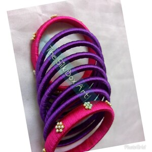 Indian Silk Thread Bangles | Etsy