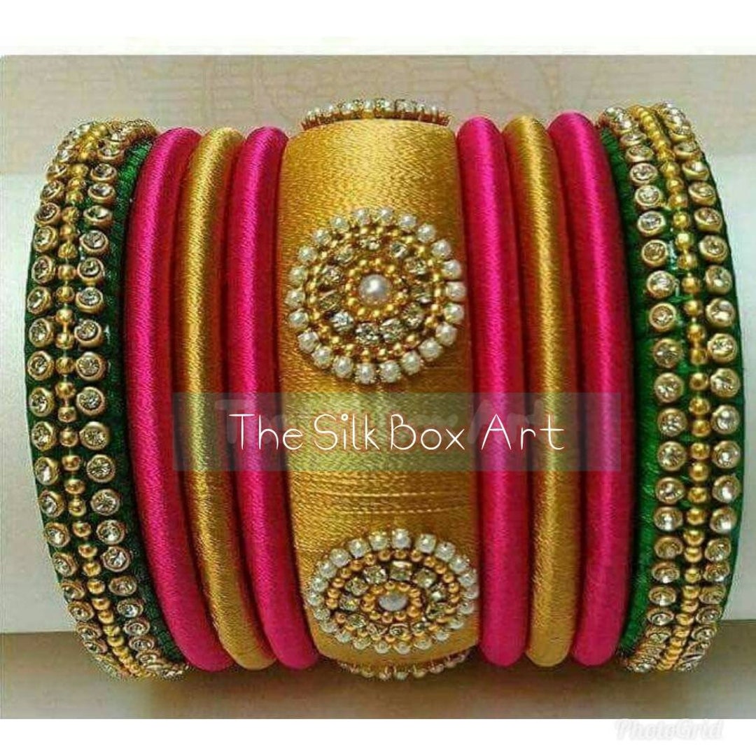 Silk Thread Bangles - Etsy