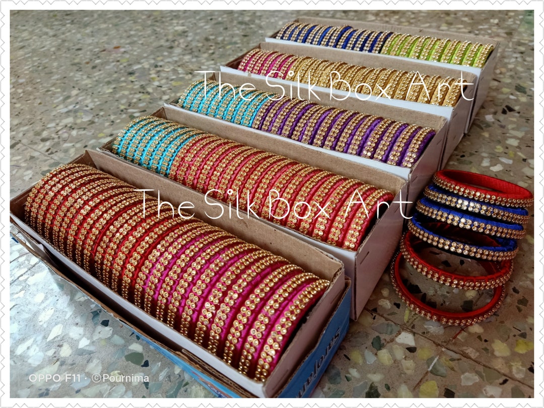 Silk Thread Bangles Pooja Return Gifts Varalakshmi Vratam - Etsy